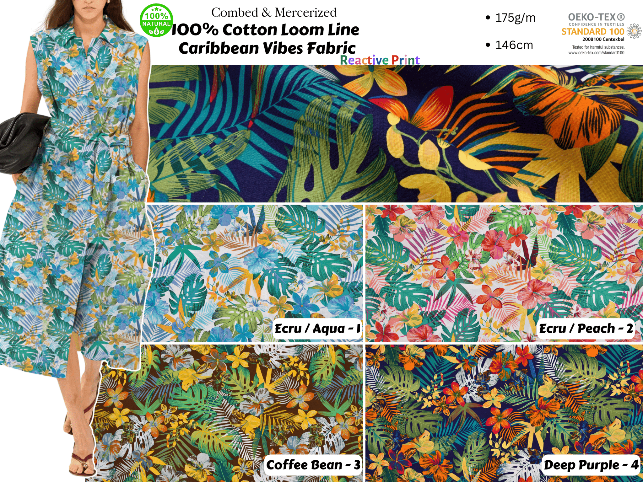 100% Cotton Loom Line Caribbean Vibes Fabric - 071 – G.k Fashion Fabrics