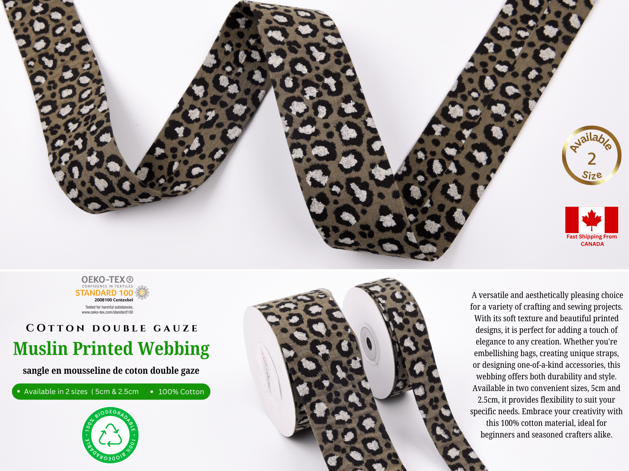 Cotton Double Gauze Muslin Printed Webbing – G.k Fashion Fabrics