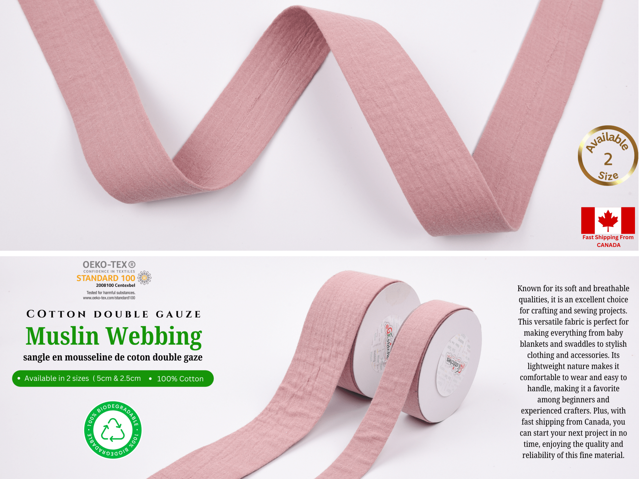 Cotton Double Gauze Muslin Webbing – G.k Fashion Fabrics