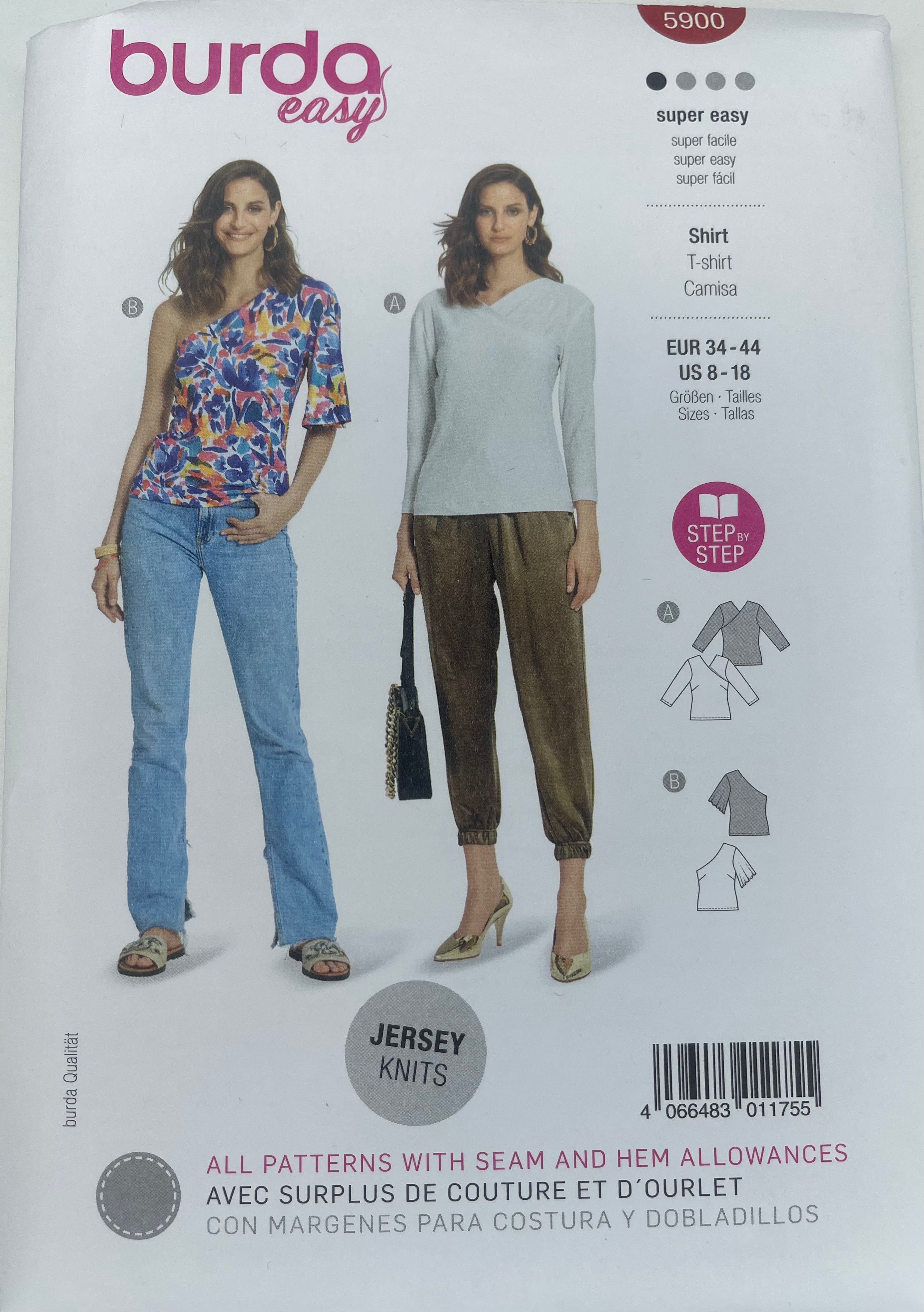 BURDA Women Shirt Pattern - 5900 – G.k Fashion Fabrics