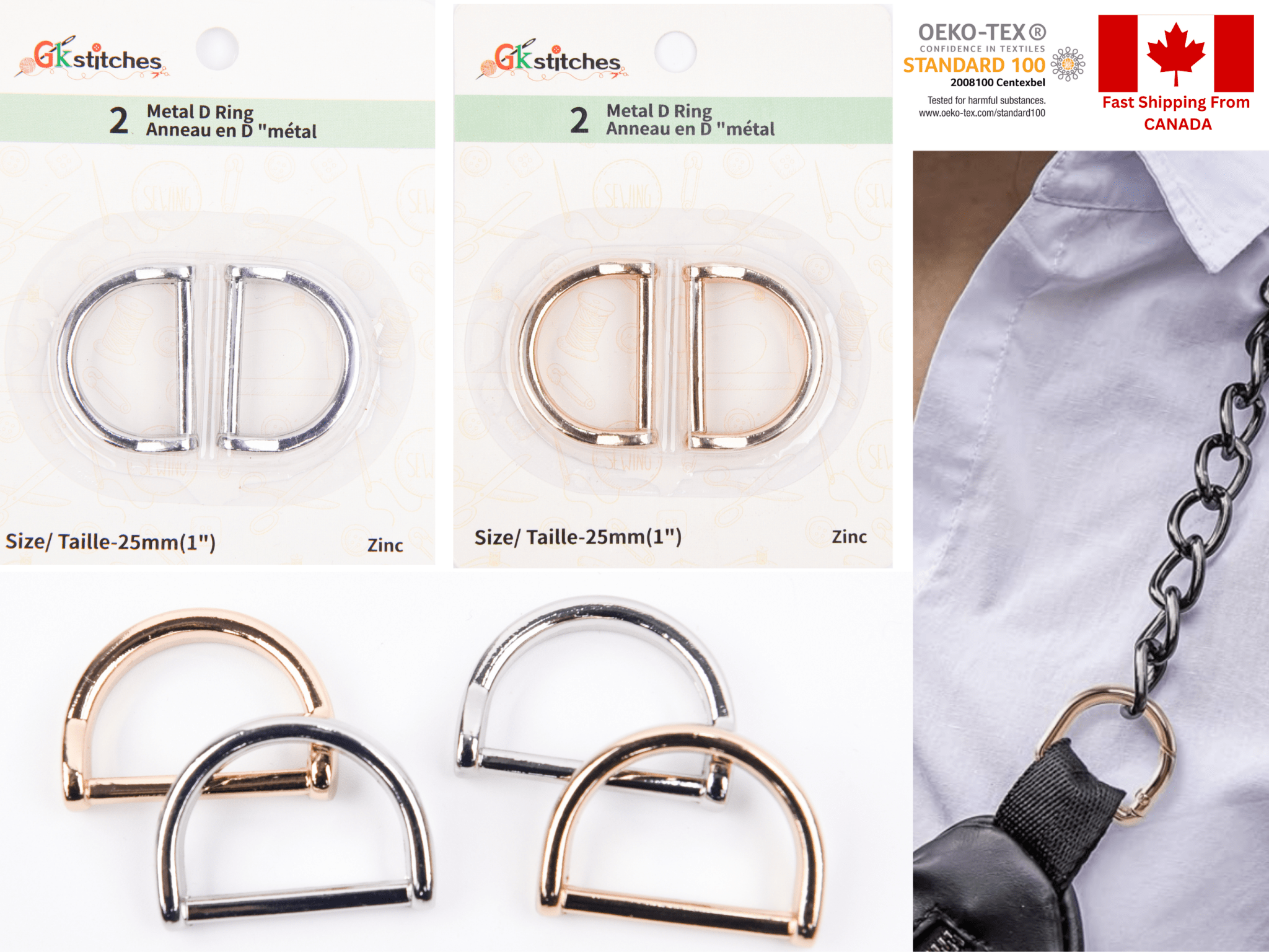 Metal D Ring - 25mm – G.k Fashion Fabrics