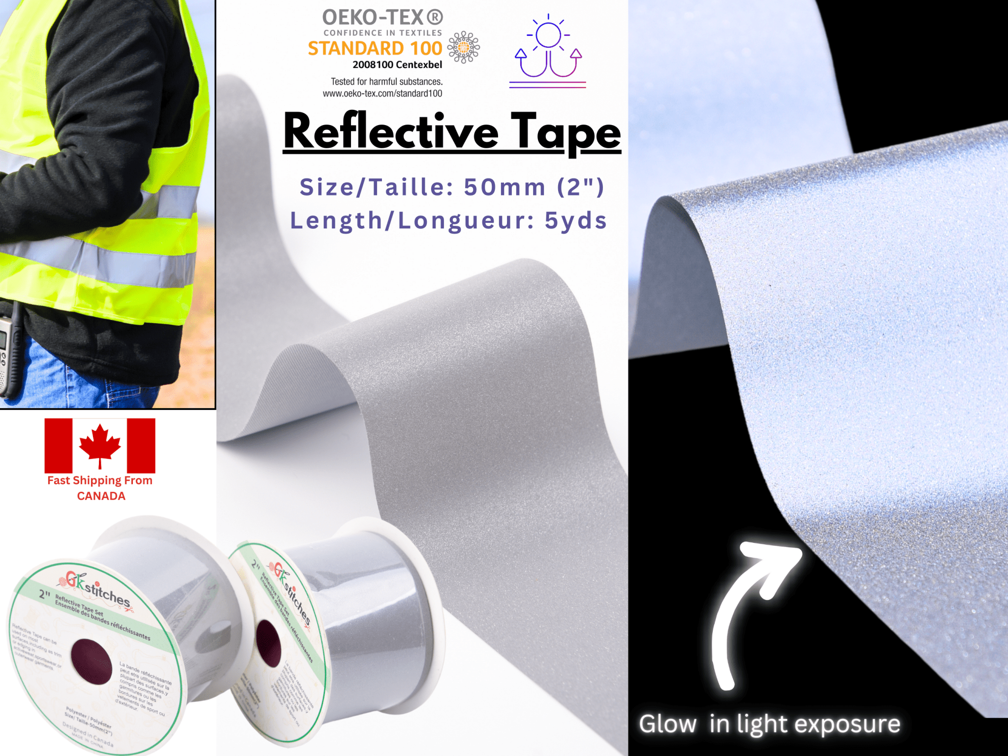 Reflective Tape 50mm (2") – G.k Fashion Fabrics