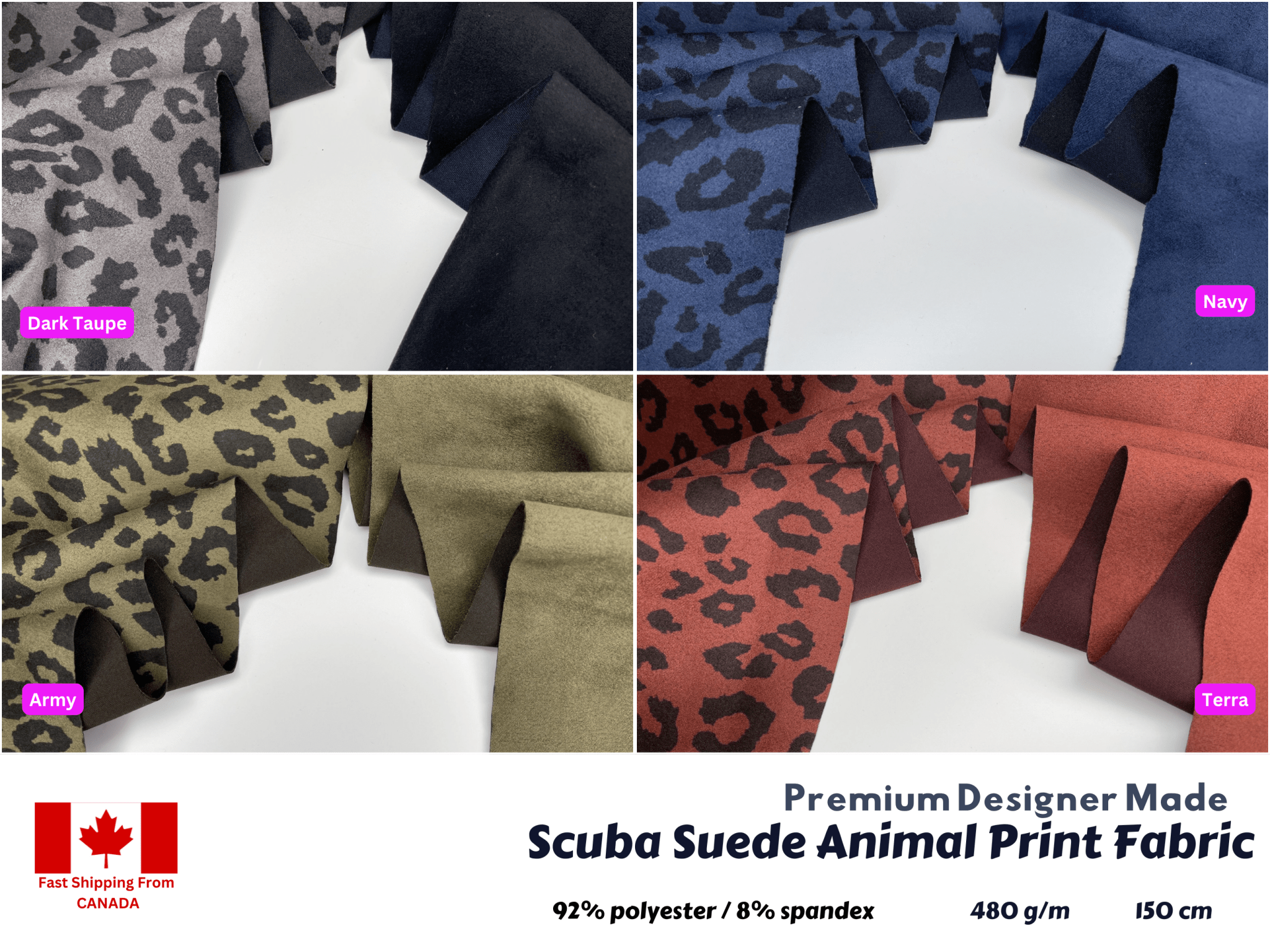 Scuba Suede Animal Print Fabric – G.k Fashion Fabrics
