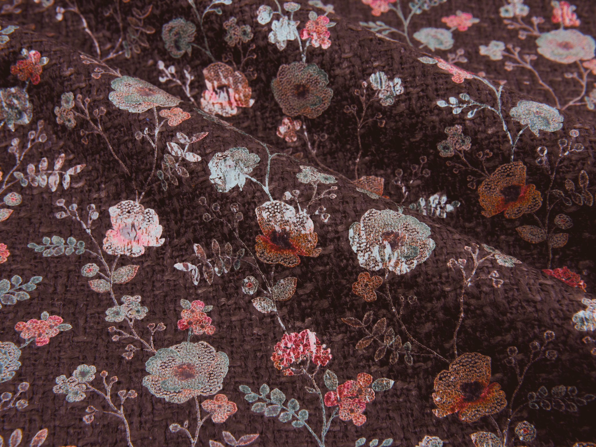 Acrylic Blended Tweed Fabric Sparkling print / Premium Designer Made ...