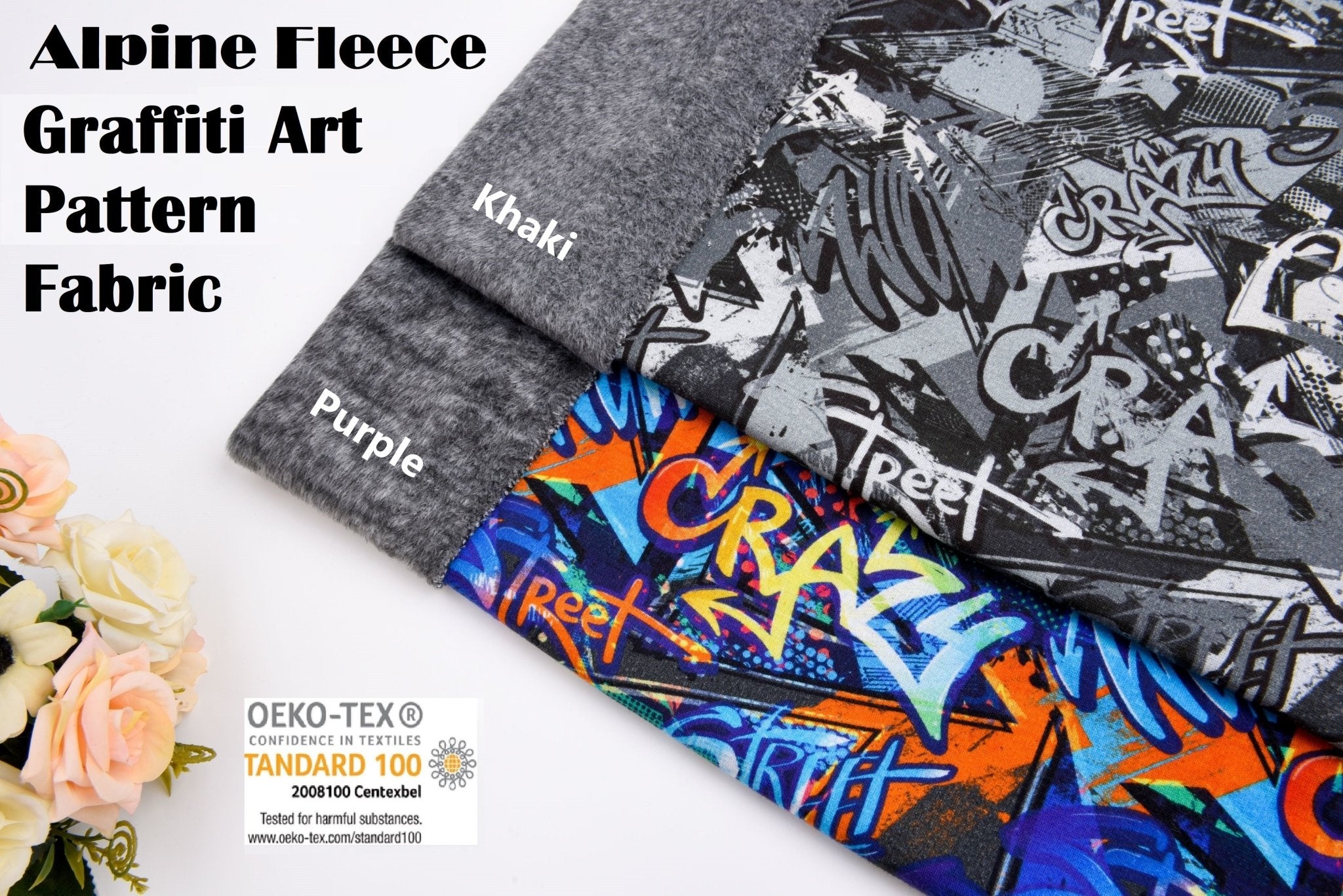 Alpine Fleece Graffiti Art Print Fabric- 5007 – G.k Fashion Fabrics