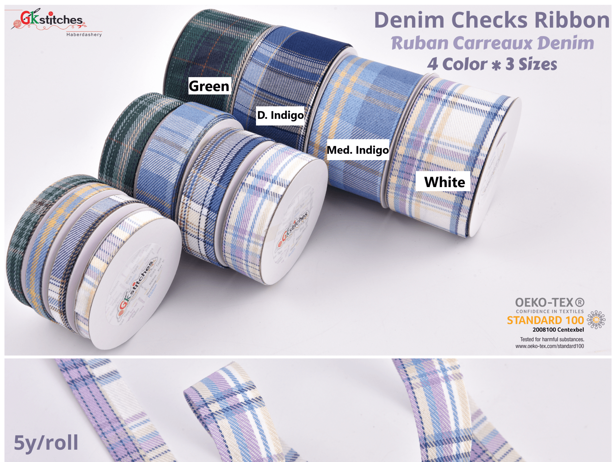 Denim Webbing Plaid Checks Ribbon – G.k Fashion Fabrics