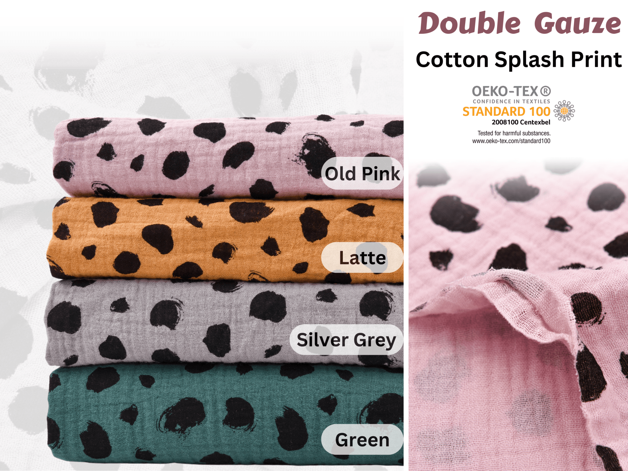 Double Gauze Splash Dots Print Fabric – G.k Fashion Fabrics