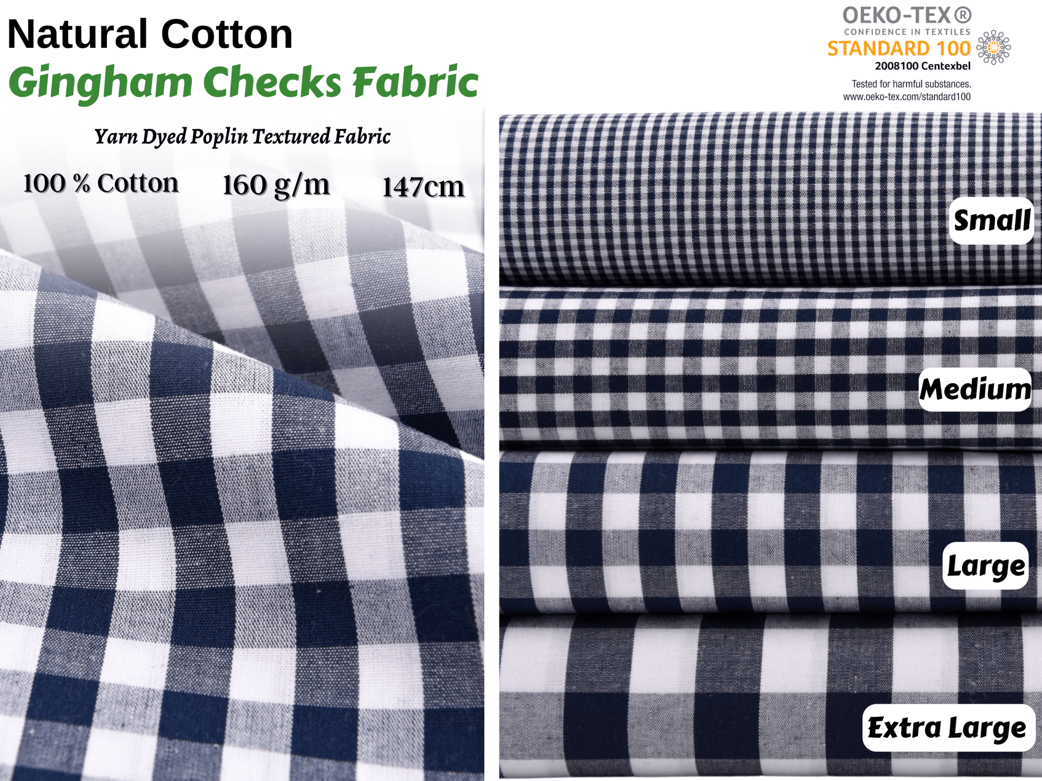 Gingham Checks Washed Cotton Fabric - GK 6599 – G.k Fashion Fabrics