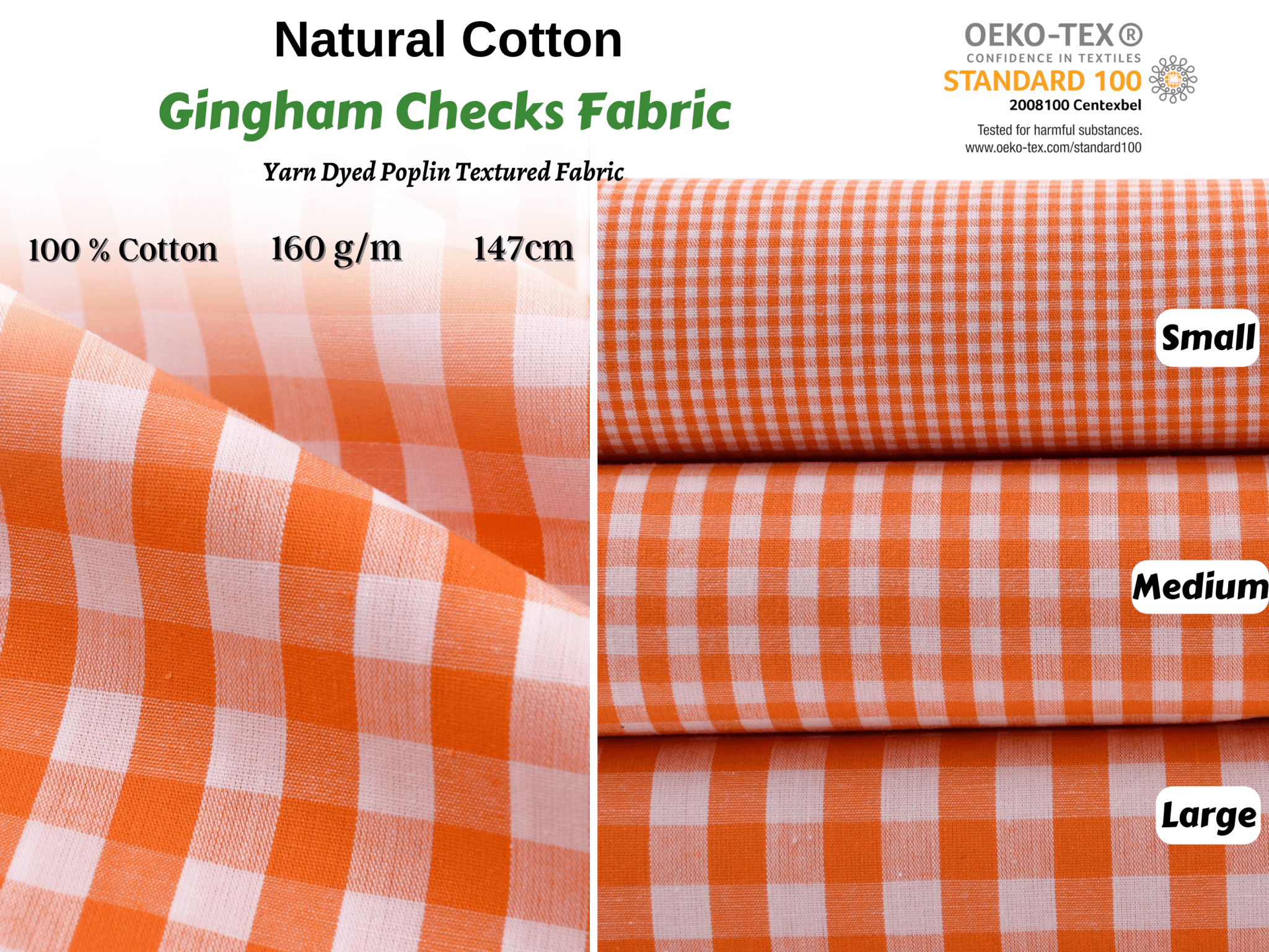 Gingham Checks Washed Cotton Fabric - GK 6599 – G.k Fashion Fabrics