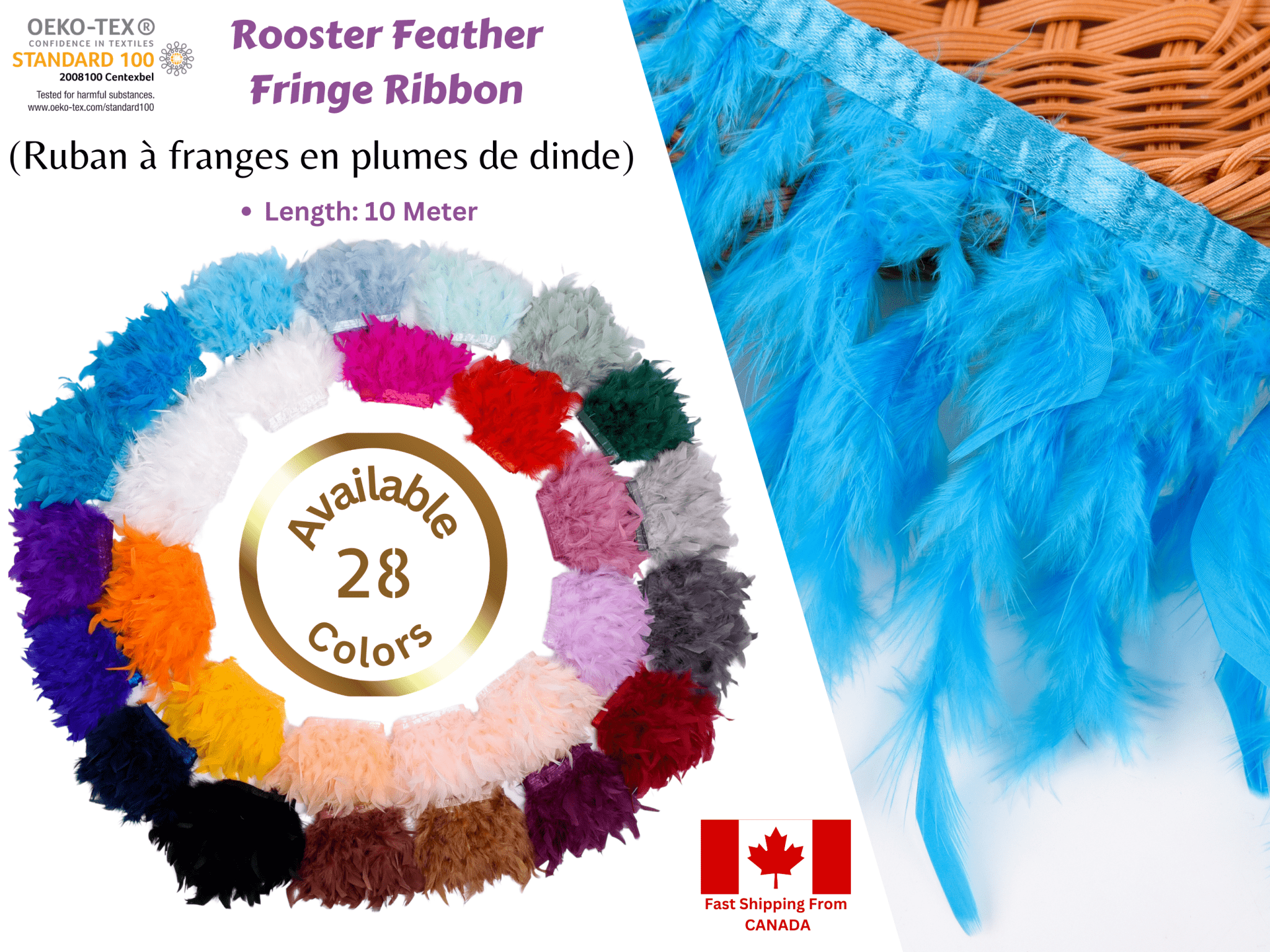Rooster Feather Fringe Ribbon – G.k Fashion Fabrics