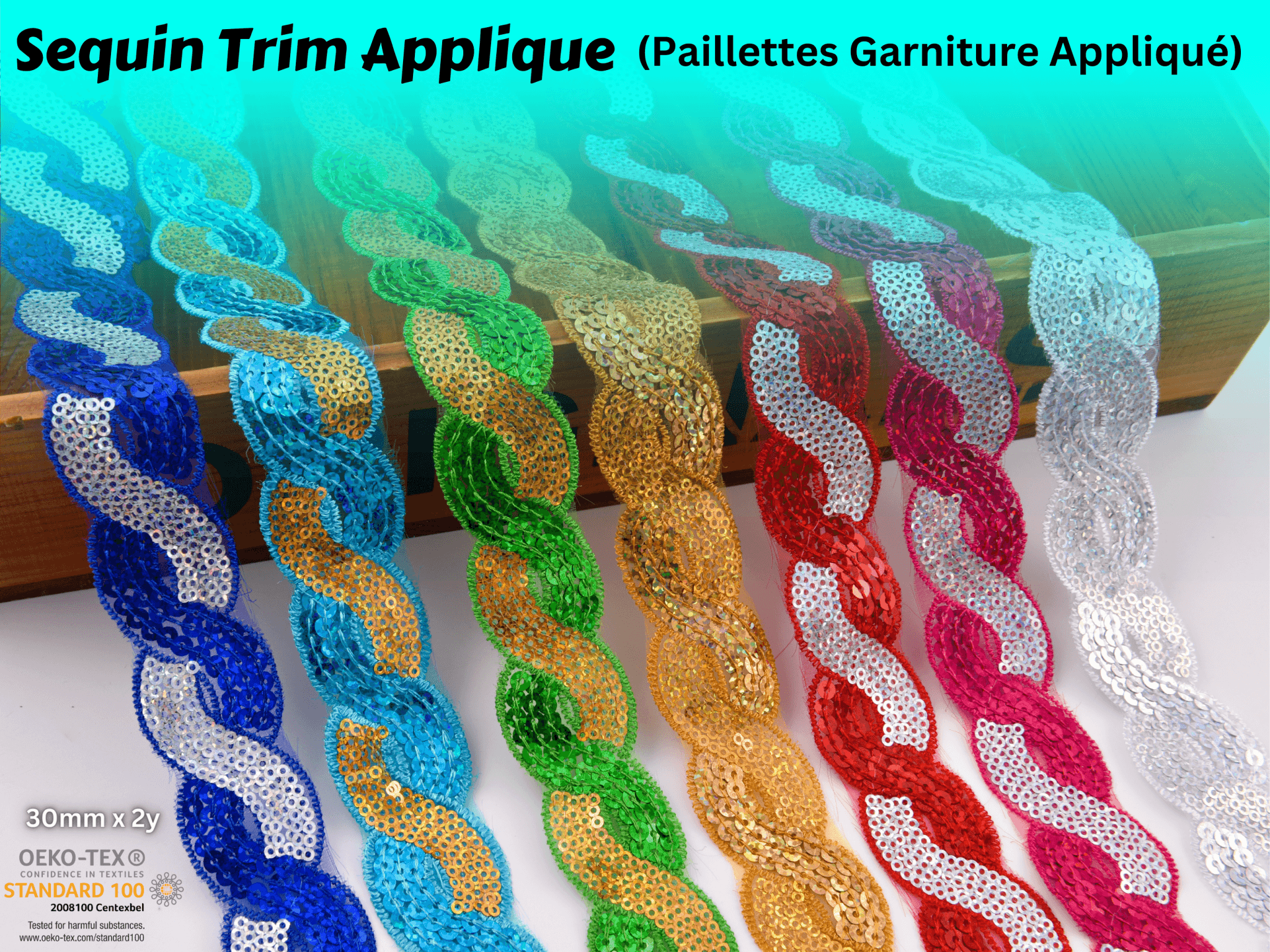 Sequins Trim Applique 2 yards – G.k Fashion Fabrics