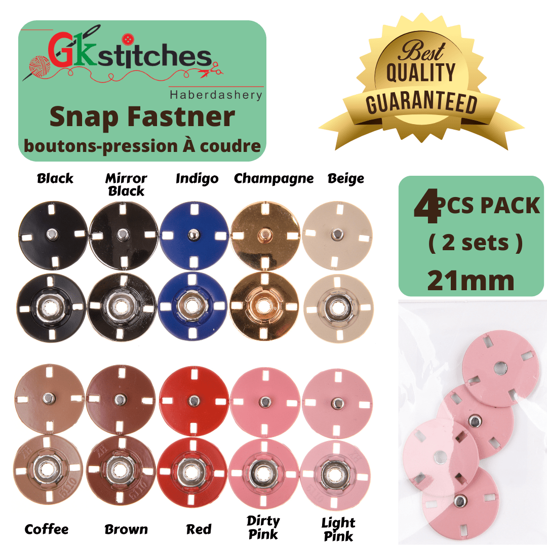 Snap Fasteners – G.k Fashion Fabrics