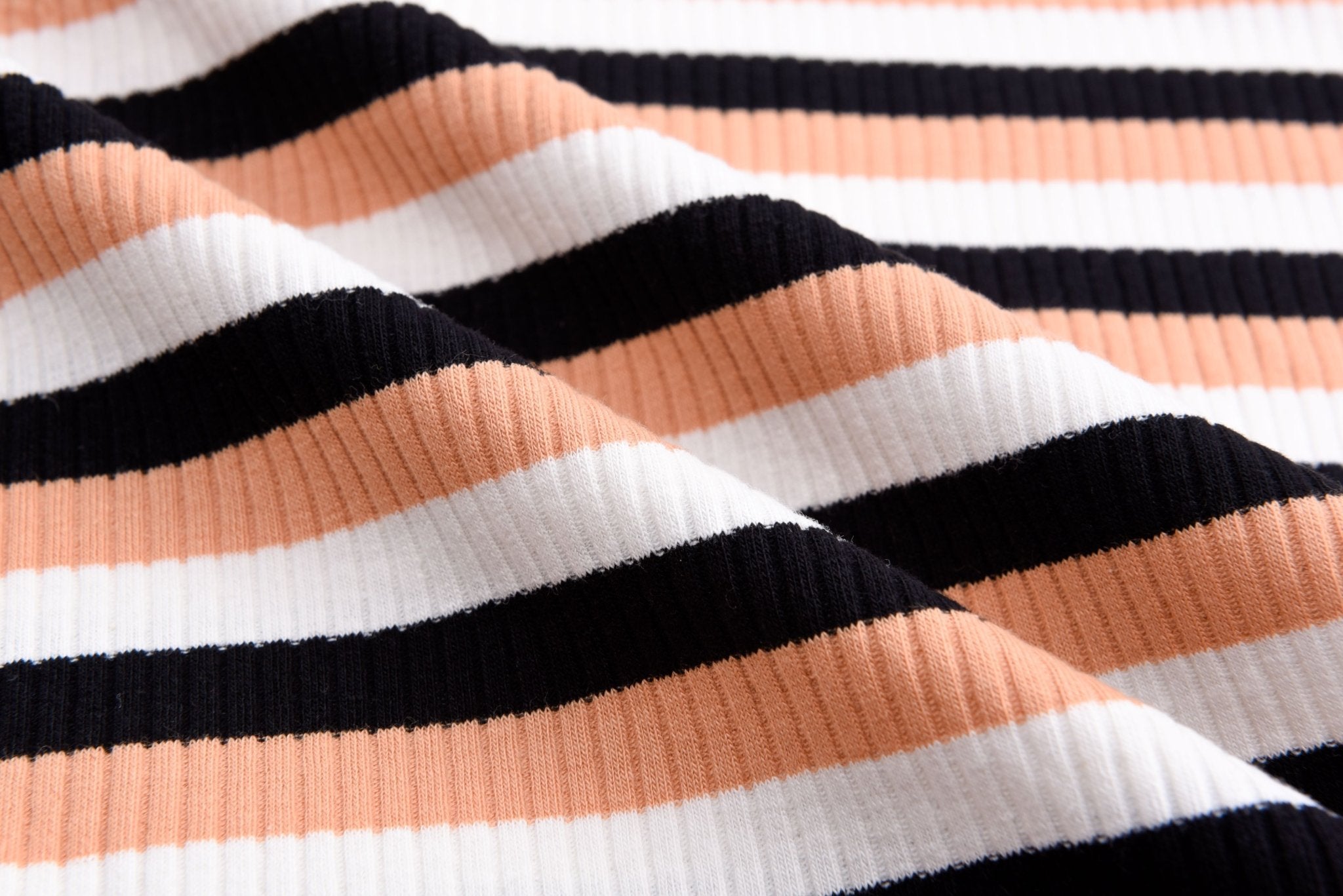 Striped Rib Knit Cotton Jersey Fabric - S1037 – G.k Fashion Fabrics